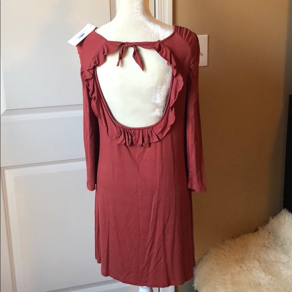 entro | Dresses | Open Back Ruffle Dress Nwt | Poshmark